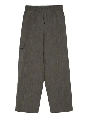 YVES SALOMON Drawstring Cargo Trousers - Grey