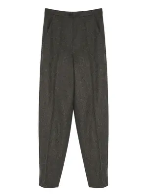 YVES SALOMON Flannel Tailored Trousers - Grey
