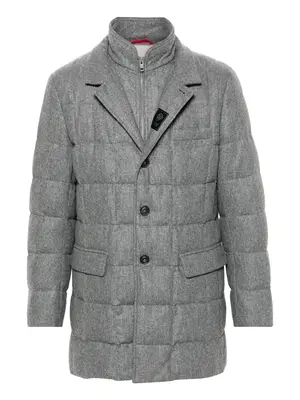 FAY Double-front Down Jacket - Grey