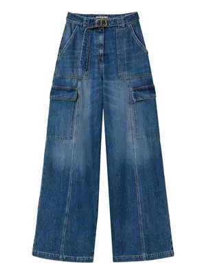 TWINSET High-rise Wide Leg Jeans - Blue