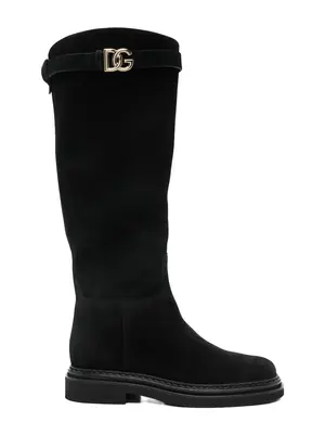 Dolce & Gabbana Dg Logo Boots - Black