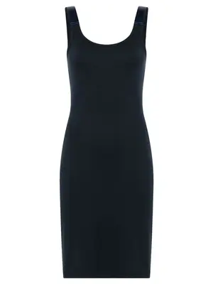 Helmut Lang Fine-ribbed Mini Dress - Blue