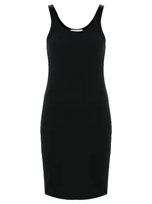 Helmut Lang Fine-ribbed Mini Dress - Black