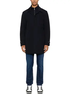 FAY Layered-effect Coat - Blue