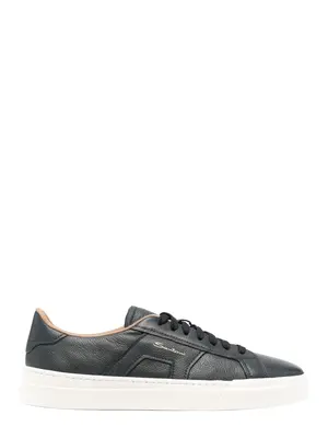 Santoni Leather Sneakers - Blue