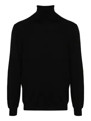 ZANONE Fine-knit Roll Neck Sweater - Black