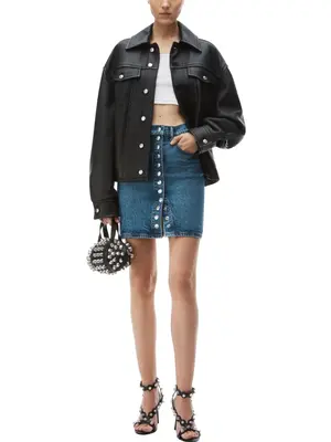 Alexander Wang Denim Mini Skirt - Blue