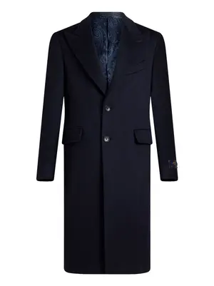 Etro Cashmere Knee-length Coat - Blue