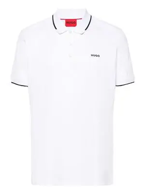 Hugo Logo-appliqué Polo Shirt - White