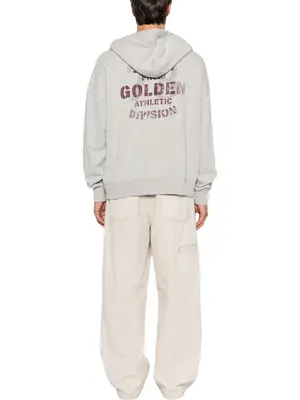 GOLDEN GOOSE Printed Cotton Hoodie - Grey
