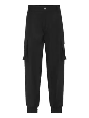 Philipp Plein Tapered-leg Cargo Pants - Black
