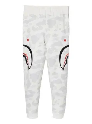 A BATHING APE City Camo Side Shark Slim Sweat Pants White