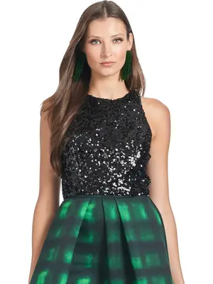 Sachin & Babi Sequin Lexi Tank - Black