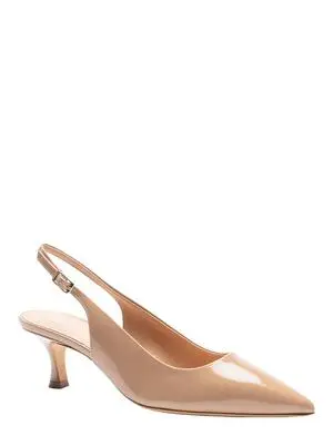 Bruno Magli Palerma Pointed-toe Slingback Pumps - Biscuit Patent
