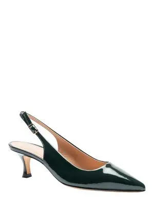 Bruno Magli Palerma Pointed-toe Slingback Pumps - Emerald Patent