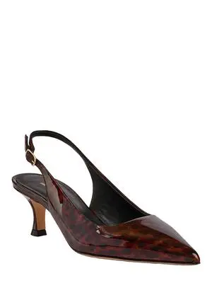 Bruno Magli Palerma Pointed-toe Slingback Pumps - Tortoise Patent