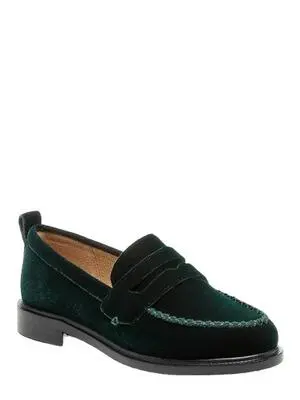 KELSI DAGGER BROOKLYN Lens Penny Loafer - Dark Green