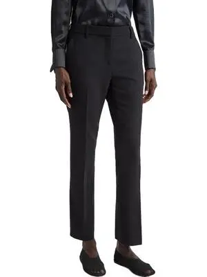Lafayette 148 New York Manhattan Stretch Wool Trousers - Black