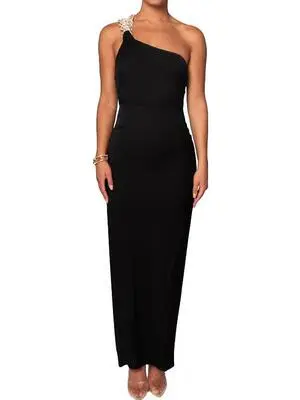 JLUXLABEL One-shoulder Maxi Dress - Black