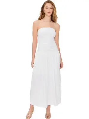 NIA Santal Midi Dress - White
