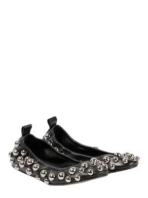 Isabel Marant Belna Leather Ballerinas - Black