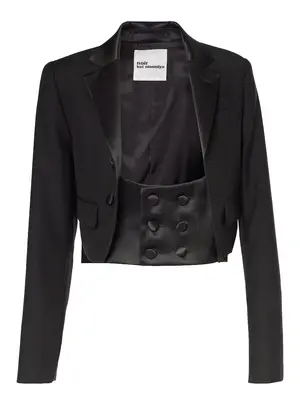 Noir Kei Ninomiya Cropped Jacket - Black