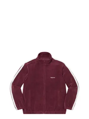 Supreme Studded Velour Track Jacket 'burgundy' Red