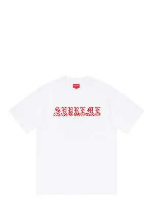 Supreme Old English Rhinestone Short-sleeve Top 'white' White