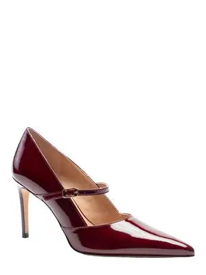 Bruno Magli Prima Leather Mary Jane Pump - Bordeaux Patent