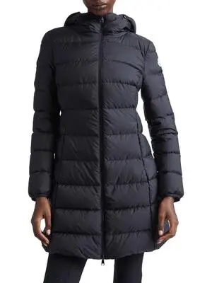 Moncler Moncler Gie Water Resistant Long Coat Black