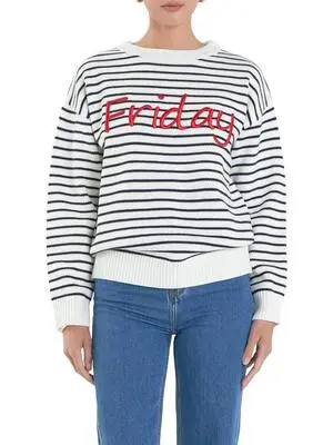 ENGLISH FACTORY English Factory Friday Stripe Sweater