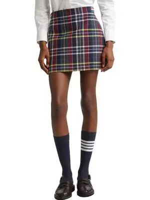 Thom Browne Tartan Wool Miniskirt - Seasonal Multi
