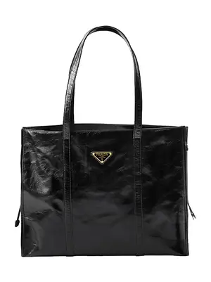 Prada Prada Leather Tote Bag Black