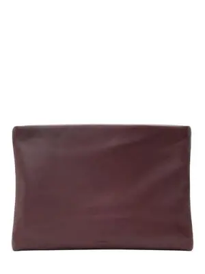 ALLSAINTS Leather Bettina Clutch - Red