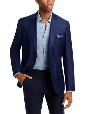 Bloomingdale'S Textured Weave Sport Coat - Navy/ Brown