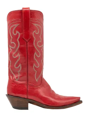 Kemo Sabe Eastwood Embroidered Boots - Cherry Red