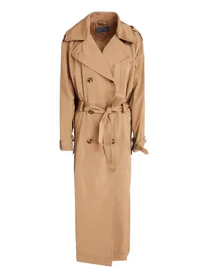 ALBERTA FERRETTI Alberta Ferretti Belted Shell Trench Coat