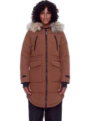 ALPINE NORTH Ukon Vegan Down Drawstring Winter Parka Maple