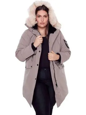ALPINE NORTH Laurentian Vegan Down Long Parka - Taupe