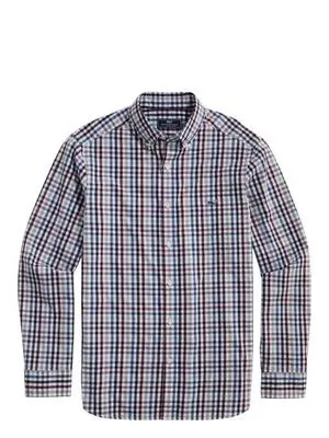 Vineyard Vines Classic Fit Tattersall Poplin Button-down Shirt - Crimson