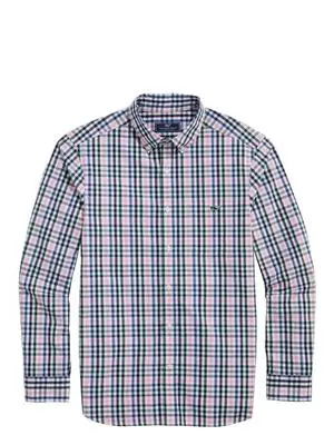 Vineyard Vines Classic Fit Tattersall Poplin Button-down Shirt - Palm Beach