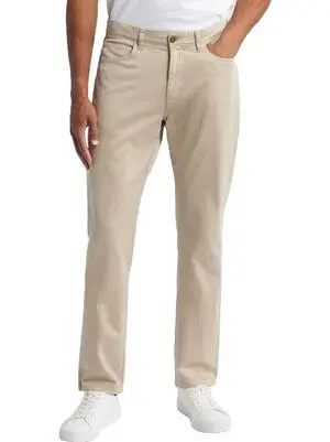 Johnston & Murphy Five-pocket Pima Cotton-blend Pants - Khaki