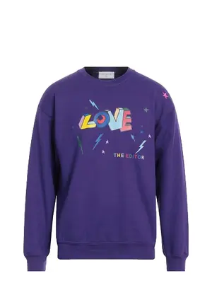 THE EDITOR THE EDITOR Printed Fleece Sweatshirt Purple