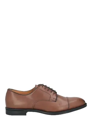DOUCAL'S Leather Lace-up Derby Shoes - Brown