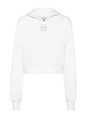 Philipp Plein Crystal-embellished Hoodie - White