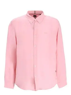 BOSS Logo-embroidered Shirt - Pink