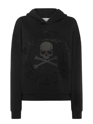 Philipp Plein Skull-print Fleece Hoodie - Black