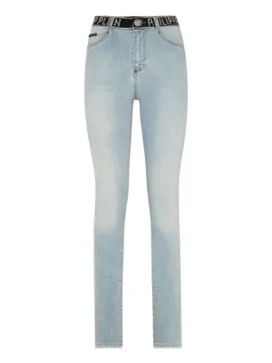 Philipp Plein High-waisted Jeggings - Blue