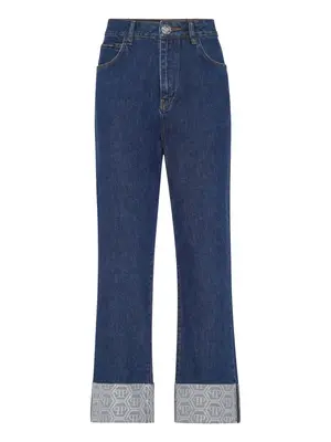 Philipp Plein Monogram Loose-fit Jeans - Blue