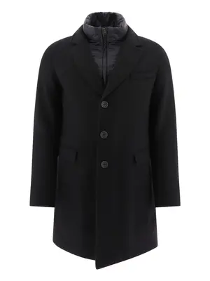 Herno Herno High-Neck Buttoned Coat Black